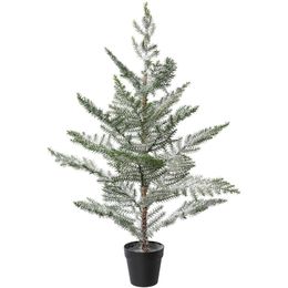 Creativ deco K&uuml;nstlicher Weihnachtsbaum &raquo;Weihnachtsdeko, k&uuml;nstlicher Christbaum, Tannenbaum&laquo; Im Topf; Beschneite Optik gr&uuml;n Kunststoff H: 100cm bis