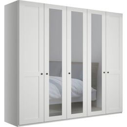 Wiemann Kleiderschrank &raquo;G&ouml;teborg, mit 95&deg; &Ouml;ffnungswinkel, Made in Germany&laquo; inkl. Spiegel und T&uuml;rend&auml;mpfung, moderner Landhausstil wei&szlig; Glas, 
