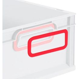 Sch&auml;fer Shop Sch&auml;fer Shop Pure Griffring ColorClip f&uuml;r Euroboxen Serie Economy 400 x 300 und 600 x 400, Kunststoff, rot, 2 St&uuml;ck