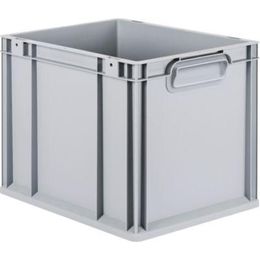 Sch&auml;fer Shop Sch&auml;fer Shop Pure Eurobox Serie Economy, Griffe geschlossen, Kunststoff, B 400 x T 300 x H 320 mm, 30 l, grau
