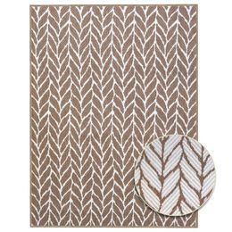 PRIMAflor-Ideen in Textil Teppich &raquo;Outdoorteppich REVERSO - Knitted Joy&laquo; rechteckig 5 mm H&ouml;he Wendeteppich, Zopfmuster, In- und Outdoor geeignet, 