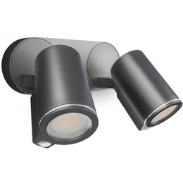 Steinel LED Au&szlig;en-Wandleuchte &raquo;Duo&laquo; GU10 LED-Board Warmwei&szlig; schwarz H: 9,8cm