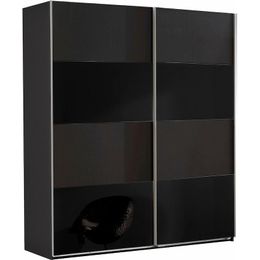wimex Schwebet&uuml;renschrank &raquo;Easy&laquo; mit Teilglas grau B/H/T: 180cm x 210cm x 65cm, T&uuml;ren: 2 Stk.