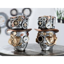 Casablanca by Gilde Fantasy-Figur &raquo;Skulptur Steampunk Female&laquo; silber Kunstharz B/H/T: 16cm x 20cm x 18cm