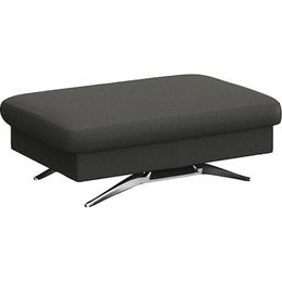 FLEXLUX Pouf &raquo;Glow Sitzhocker, Polsterhocker&laquo; Hocker mit Stauraum, Fu&szlig; Alu grau Leder B/H/T: 95cm x 81cm x 65cm, Echtleder