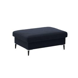 FLEXLUX Pouf &raquo;Fiore&laquo; Kaltschaum, F&uuml;&szlig;e Alu+schwarz blau Aluminium, Holz teilmassiv B/H/T: 97cm x 34cm x 66cm, Velvet