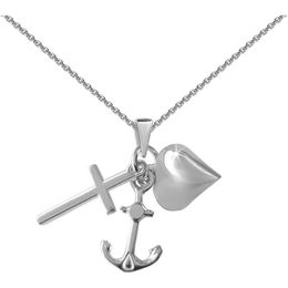 Firetti Damen Kette mit Anh&auml;nger &raquo;Schmuck Geschenk Silber 925 Halsschmuck Anh&auml;nger Glaube Liebe Hoffnung&laquo; Made in Germany silber Silber 925 (