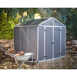 Ger&auml;tehaus &raquo;Rubicon&laquo; mit lebenslang widerstandsf&auml;higen Wandpaneelen grau Aluminium, Kunststoff, Polycarbonat (PC) Einheitsgr&ouml;&szlig;e