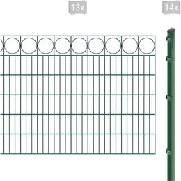 Arvotec Doppelstabmattenzaun &raquo;EXCLUSIVE 120 zum Einbetonieren "Ring" mit Zierleiste&laquo; Zaunh&ouml;he 120 cm, Zaunl&auml;nge 2 - 60 m gr&uuml;n Kunststoff, Stahl H/L: 120cm x 