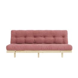 Karup Design Schlafsofa &raquo;Lean 200 Schlafsofa, G&auml;stebett, Sofa mit Futonmatratze&laquo; Inkl. Futonmatratze, Liegefl&auml;che 130x200 cm, FSC zertifizierte Kiefer rosa Bezug: 