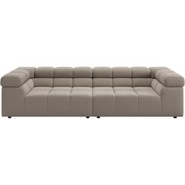Home Affaire Big-Sofa &raquo;Ancona modern, elegant, bequem, viel Platz, B/T/H: 290/110/70 cm&laquo; auff&auml;llige Steppung, inkl. 2 Zierkissen und verstellbaren 