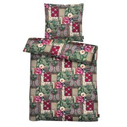 Apelt Bettw&auml;sche &raquo;Isabella&laquo; 2 Stk. Paysleymuster gr&uuml;n Satin (Bio-Baumwolle), Obermaterial: 100% Baumwolle B/L: 135cm, 1 Stk., 1 Stk., Satin (Bio-