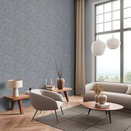 Livingwalls living walls Vliestapete &raquo;Tropen-Tapete - Bl&auml;ttermuster modern gl&auml;nzend&laquo; leicht gl&auml;nzend strukturiert Elegante Vliestapete mit tropischem 