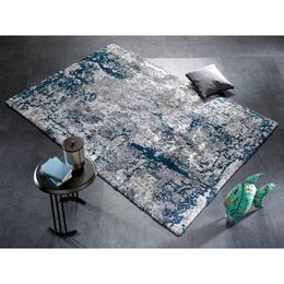 OCI DIE TEPPICHMARKE Teppich &raquo;JUWEL LIRAY, auch als L&auml;ufer und in Rund&laquo; quadratisch 20 mm H&ouml;he Kurzflor, Wohnzimmer, Marmor Optik, Hoch Tief Effekt, 
