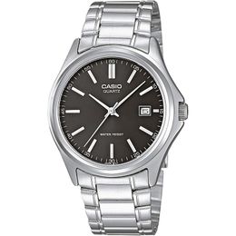Casio Timeless Collection Herren CASIO TIMELESS COLLECTION Quarzuhr Armbanduhr, Herrenuhr, Damenuhr, Edelstahlarmband, analog, Datum silber 
