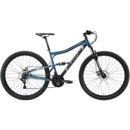 Bikestar Mountainbike 21 Gang Shimano RD-TY300 Schaltwerk Kettenschaltung f&uuml;r Damen und Herren, Kettenschaltung blau 48cm, 29 Zoll (73,66cm) Mountainbike