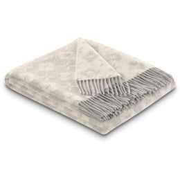 Biederlack Wohndecke &raquo;Plaid Primo&laquo; Kaschmir-Wolle-Mix grau Baumwolle, Polyacryl, Polyester B/L: 150cm x 200cm
