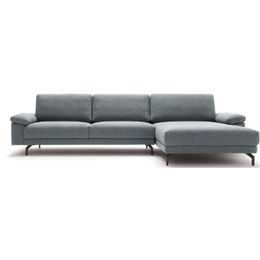 Creation BY ROLF BENZ Ecksofa &raquo;CR.450 elegantes Designsofa mit hohem Sitzkomfort&laquo; blau B/H/T: 274cm x 95cm x 178cm, Leder OSKAR, Recamiere rechts