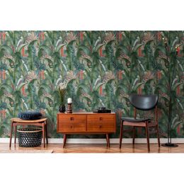 Livingwalls living walls Vliestapete &raquo;Drawn Into Nature Dschungel-Tapete Mustertapete&laquo; matt strukturiert Vliestapete Dschungel f&uuml;r Schlafzimmer K&uuml;che Wohnzimmer 