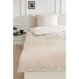 Musterring Wendebettw&auml;sche &raquo;Simple&laquo; 2 Stk. aus hochwertigen Naturfasern beige Renforc&eacute;, 60% Baumwolle, 40% Lyocell B/L: 155cm x 220cm, 1 Stk., 1 Stk., Renforc&eacute;, 