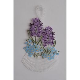 Stickereien Plauen Fensterbild &raquo;Hyazinthen&laquo; bunt Polyester B/L: 16cm x 28cm