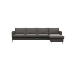 FLEXLUX Ecksofa &raquo;Fiore, L-Form, bequem und komfortabel durch hochwertigem Sitzaufbau&laquo; schmale Armlehnen, Kaltschaum, F&uuml;&szlig;e Alu grau B/H/T: 280cm x 85cm