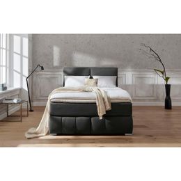 Home Affaire Boxspringbett &raquo;Wehma&laquo; inkl. Topper in 3 verschiedenen Matratzen, auch in Samtstoff grau Struktur fein (100% Polyester) Struktur fein, 