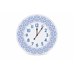 OTTO home Wanduhr &raquo;Blue Sky mit detailreichen Ornamenten, 58cm gro&szlig;&laquo; K&uuml;chenuhr, Wanduhr blau B/H/T: 58cm x 58cm x 1cm, Quarzuhr