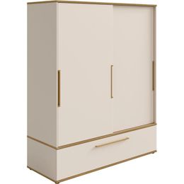 Paidi Schiebet&uuml;renschrank &raquo;STIENE in Beige oder Grau, 2 T&uuml;ren und 1 Schublade mit Soft-Close&laquo; B/H/T ca. 164/200/62cm, mit Kleiderstangen+Einlegeb&ouml;den,