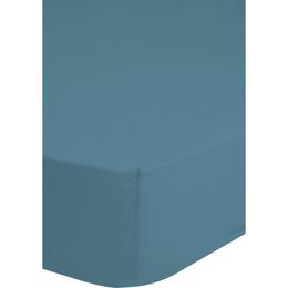 Good Morning Spannbettlaken &raquo;Renforc&eacute; &laquo; 100% Baumwolle, Renforc&eacute;, Rundumgummi, bis 25 cm h&ouml;he, 80x200, Wei&szlig; blau Renforc&eacute;, Obermaterial: 100% 
