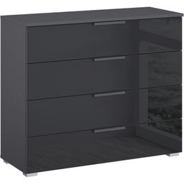 OTTO home Schubkastenkommode &raquo;Kommode Sideboard Schubladenkommode Schlafzimmerkommode KOLUNA&laquo; Breite 80 cm mit hochwertiger Glasfront, vier gro&szlig;e und 