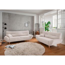 Home Affaire Polstergarnitur &raquo;Drago, modern und zeitlos, aktuelle Formensprache, komfortabel&laquo; Set, 3-Sitzer und 2-Sitzer, 2 Stk. tlg. als Sessel/