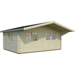 Palmako Gartenhaus &raquo;Sally&laquo; 19,1 qm beige Massivholz Fu&szlig;boden im Gartenhaus, ohne Dacheindeckung