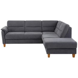 Home Affaire Ecksofa &raquo;Palmera L-Form, B: 236 cm&laquo; optional Schlaffunktion & Bettkasten, Federkern grau 100% Polyester;Struktur (100% Polyester);Luxus-