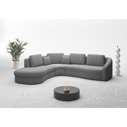 Sit & More sit&more Ecksofa &raquo;Jazz L-Form&laquo; In weiteren Gr&ouml;&szlig;en erh&auml;ltlich grau 95% Polyester 5% Polyamid B/H/T: 303cm x 88cm x 274cm, Microfaser, langer Schenkel 
