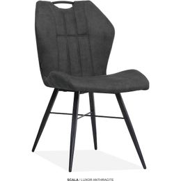 OMG Design Esszimmerstuhl &raquo;Scala&laquo; (Set) 2 Stk.Esszimmerstuhl, pflegeleichter Bezug grau Polyester B/H/T: 51cm x 90,5cm x 61cm, 2 Stk., Stoff 