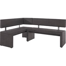 OTTO home Eckbank &raquo;Charissa&laquo; in 3 Gr&ouml;&szlig;en, verschiedene Qualit&auml;ten schwarz Holzwerkstoff, Massivholz B/H/T: 213cm x 90cm x 140cm, Microfaser, langer 
