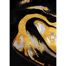 queence Acrylglasbild &raquo;Wandbild, Goldbild, Bild Abstrakte Kunst mit Blattgold veredelt&laquo; Abstrakte Fantasy Kunst Handveredelt mit Blattgold f&uuml;r eine 