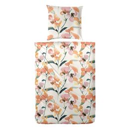 Primera Bettw&auml;sche &raquo;Renforce-Bettw&auml;sche Orchid&laquo; 2 Renforc&eacute;, Obermaterial: 100% Baumwolle B/L: 135cm x 200cm, 1 Stk., 1 Stk., Renforc&eacute;, B/L: 80cm x 80cm, 2