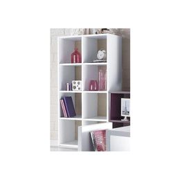 Schildmeyer Raumteilerregal &raquo;Pisa&laquo; Solide Verarbeitung - Dieses Produkt ist in Deutschland gefertigt wei&szlig; Holzwerkstoff B/H/T: 55,8cm x 110,2cm x 33cm, 8 Stk.