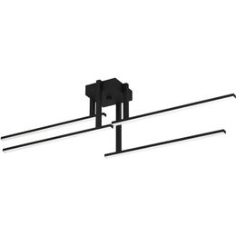 Eglo Deckenleuchte &raquo;IPOLITTO&laquo; LED-Modul 1 Stk. Warmwei&szlig; Deckenleuchte in schwarz aus Alu, Stahl - 7,5W - Warmwei&szlig; schwarz H: 24,5cm, 1 Stk.