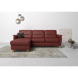 Home Affaire Ecksofa &raquo;Palmera L-Form, B: 244 cm - OTTO. Verl&auml;ssliche Qualit&auml;t.&laquo; optional Schlaffunktion & Bettkasten, Federkern rot Luxus-Microfaser (