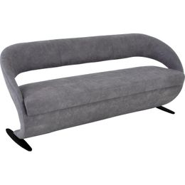 K+w Komfort & Wohnen K+W Komfort & Wohnen Essbank &raquo;Wave, Polsterbank&laquo; in geschwungener Optik mit Metallkufe in schwarz Struktur grau 785: Microfaser, 100% Polyester B/H/T:
