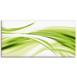 Artland Leinwandbild &raquo;Sch&ouml;ne Welle - Abstrakt&laquo; Gegenstandslos 1 Stk. tlg. auf Holzrahmen gespannt gr&uuml;n B/H/T: 60cm x 30cm, Leinwandbild Gegenstandslos 