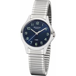 Regent Uhren Regent Damen Quarzuhr Armbanduhr, Damenuhr, Flexband, Zugband, Edelstahlarmband silber Einheitsgr&ouml;&szlig;e