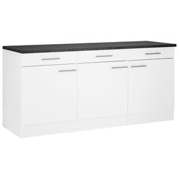 Optifit Unterschrank &raquo;Mini&laquo;, Breite 180 cm wei&szlig; wei&szlig;, B/H/T: 180cm x 84,8cm x 60cm, Schubladen: 3 Stk. T&uuml;ren: 3 Stk.