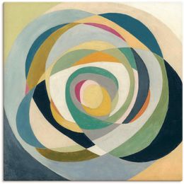 Artland Leinwandbild &raquo;Durch das Glas II&laquo; Muster 1 Stk. tlg. auf Holzrahmen gespannt gr&uuml;n Leinwand B/H/T: 70cm x 70cm, Leinwandbild Muster quadratisch, 1 Stk.