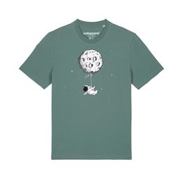 Watapparel T-Shirt ' Funny Spaceman ' Herren Gr&ouml;&szlig;e M gr&uuml;n / mischfarben