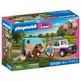 Playmobil Konstruktions-Spielset &raquo;Gel&auml;ndewagen mit Pferdeanh&auml;nger (72129), I Love Horses&laquo; Made in Europe bunt Einheitsgr&ouml;&szlig;e Konstruktions-Spielset