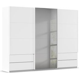 Rauch Schwebet&uuml;renschrank &raquo;Kleiderschrank Schrank Garderobe ELARA Glast&uuml;r/Grauspiegel&laquo; praktische Schubladen optional farblich abgesetzt MADE IN 
